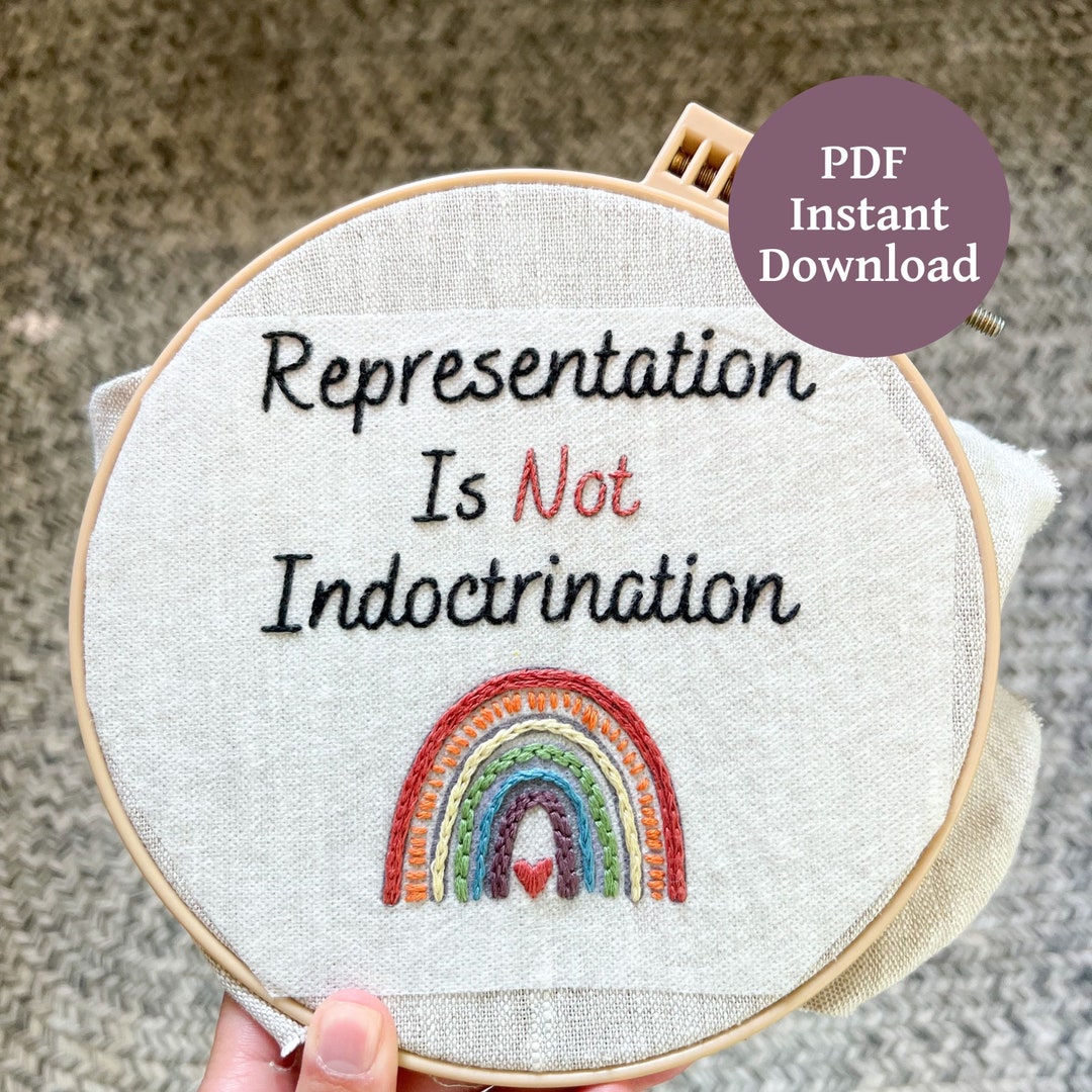 Pride Hand Embroidery Pattern / Queer Embroidery / Human Rights Wall ...