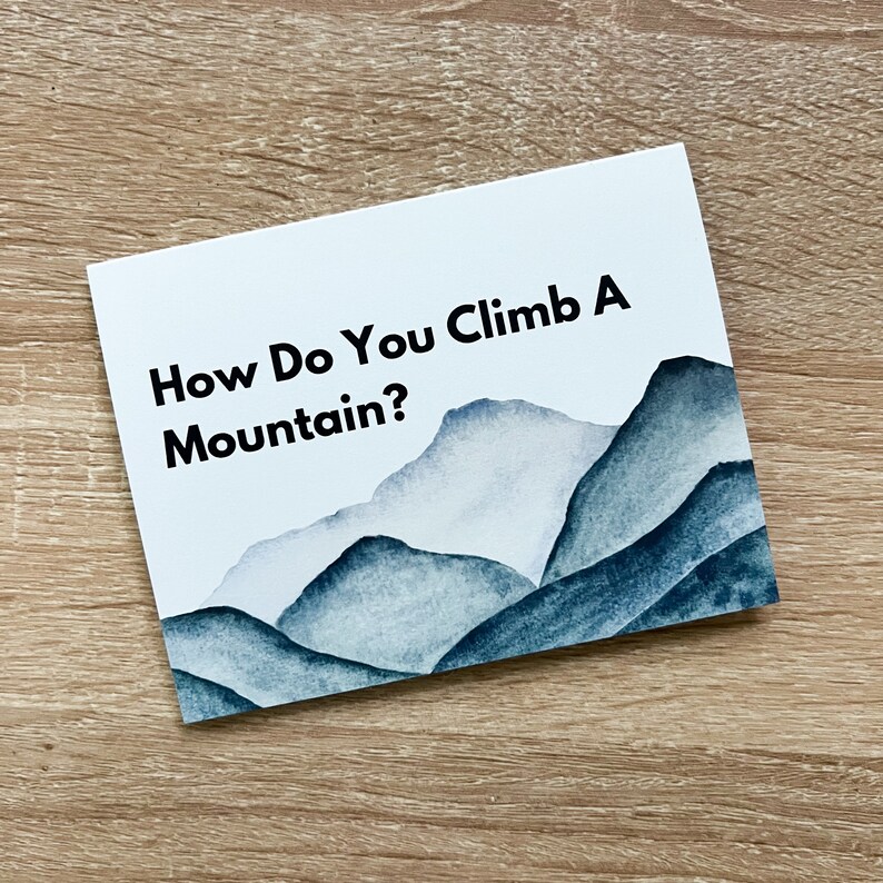 Supportive Affirmation Note Card Watercolor Mountain Scene 'how Do You ...