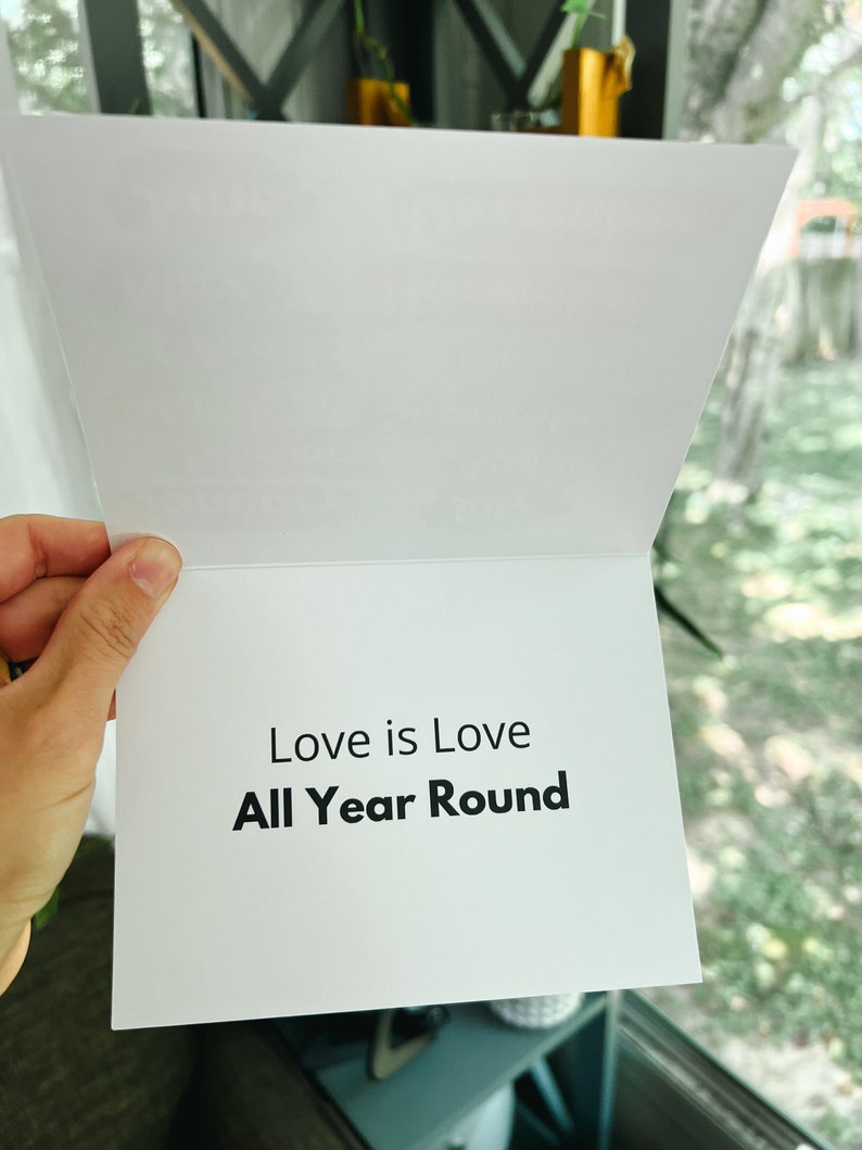 Pride Greeting Card LGBTQIA Ally Gay Pride 'love is Love. All Year ...