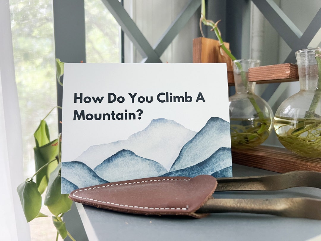 Watercolor Mountain Encouragement Card: Supportive Affirmation - Etsy