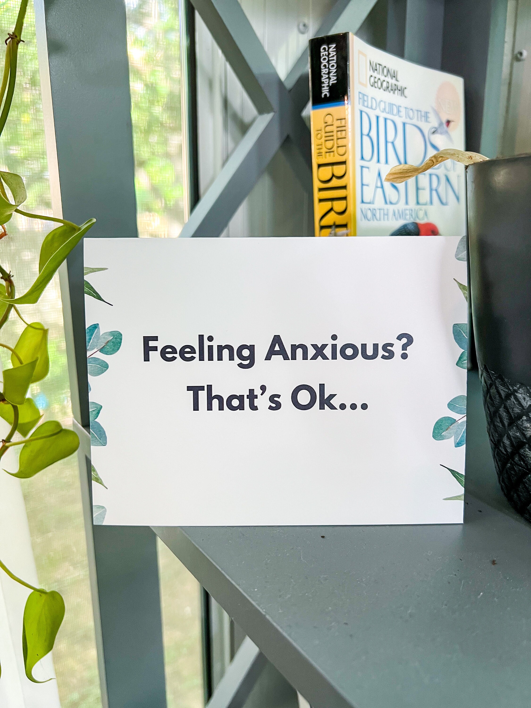 Anxiety Support Greeting Card Encouragement for Anxiety Watercolor ...