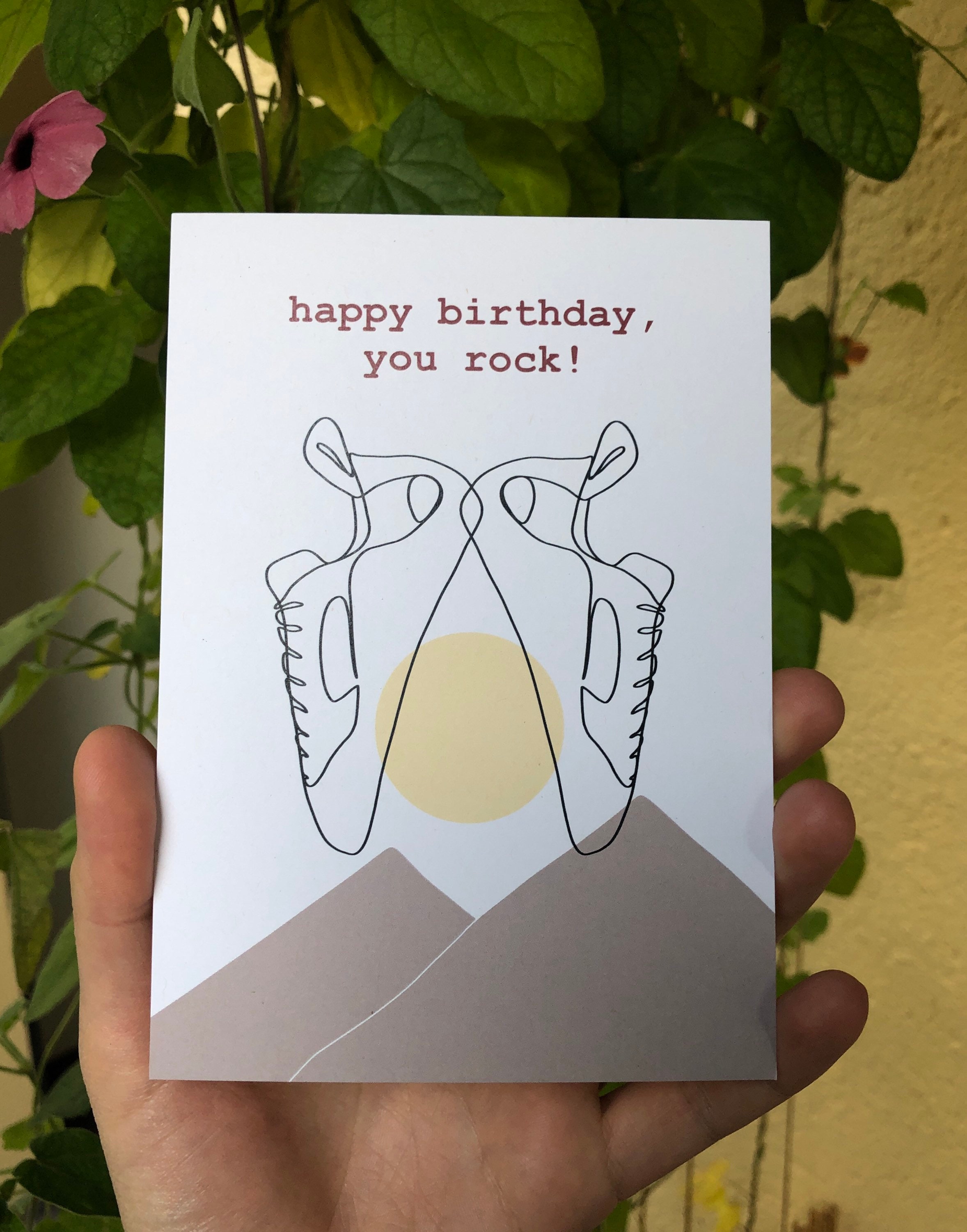 Postkarte "happy birthday, you rock!" | Klettern | Bouldern ...