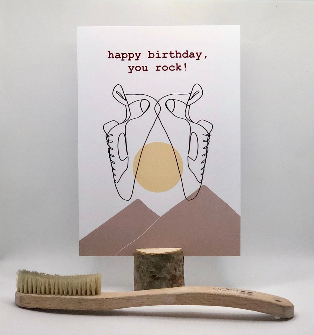 Postkarte "happy birthday, you rock!" | Klettern | Bouldern ...