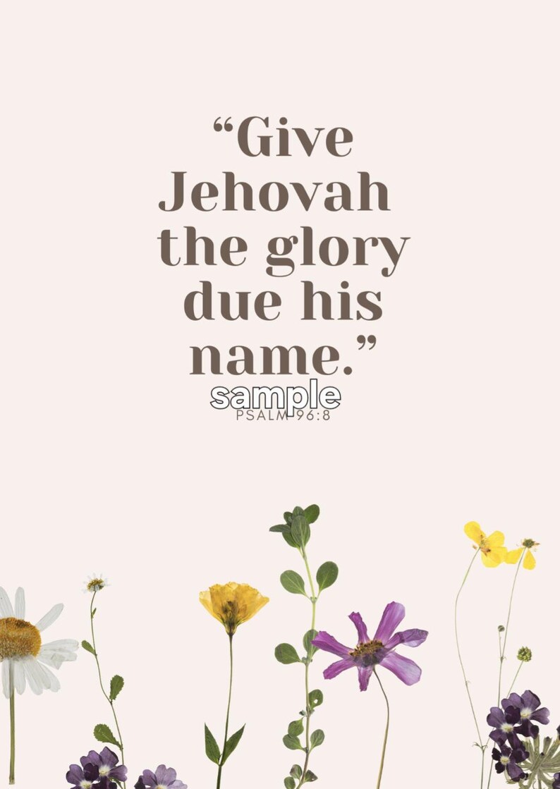 JW 2025 Year Text "give Jehovah the Glory Due His Name" Digital ...