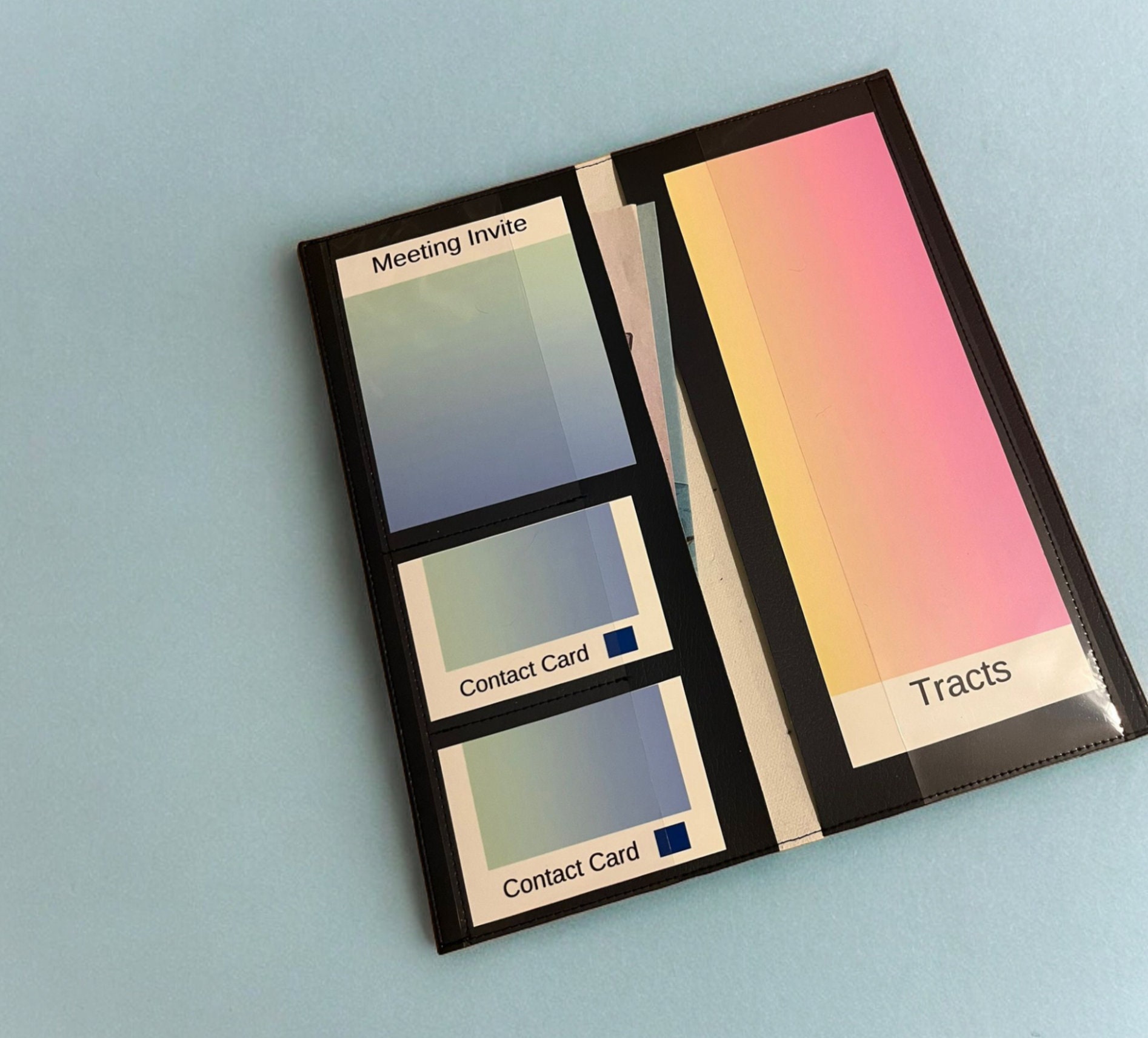 JW Tract Folder Holder Organizer Multi Pocket Ministry Gift Baptism ...