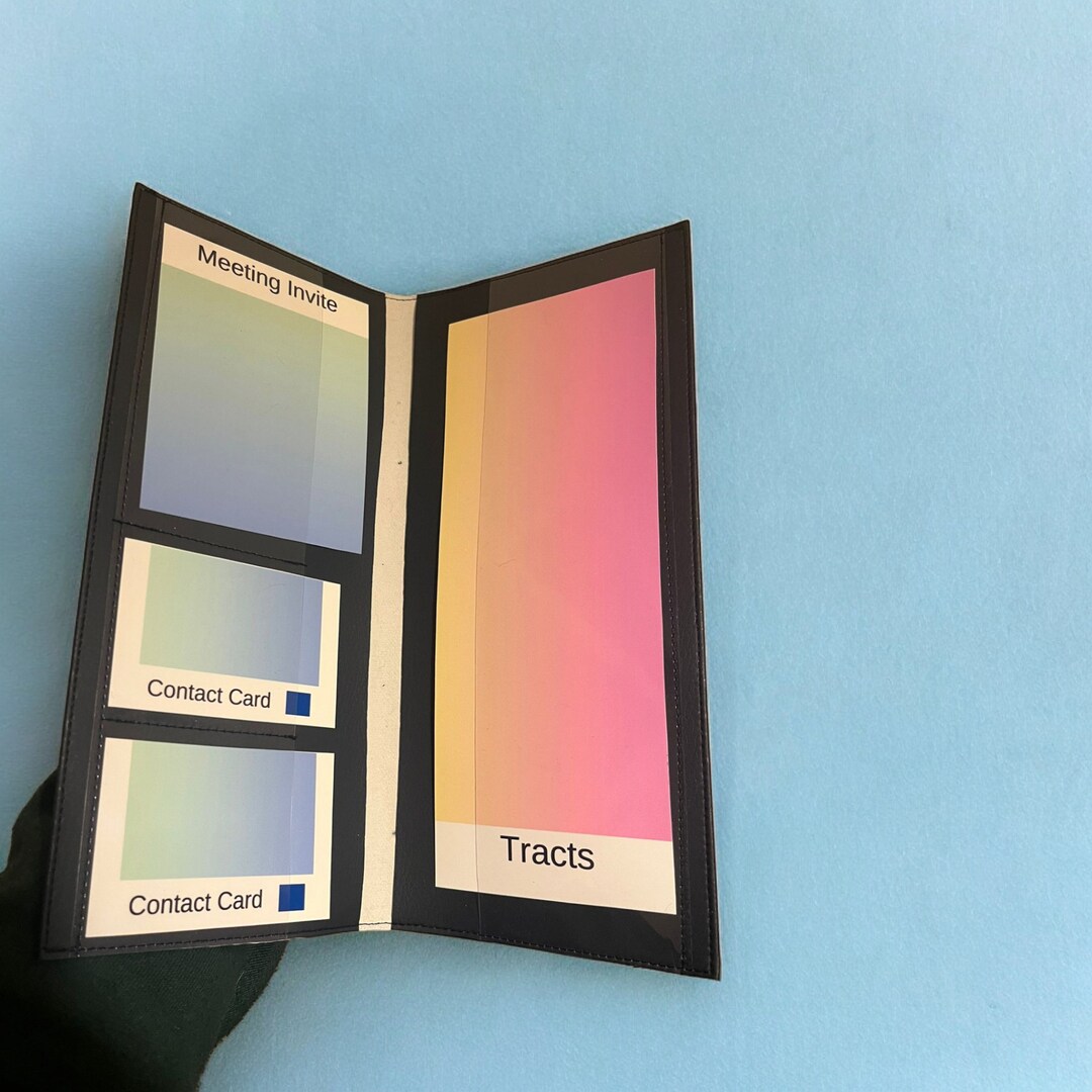 JW Tract Folder Holder Organizer Multi Pocket Ministry Gift Baptism ...