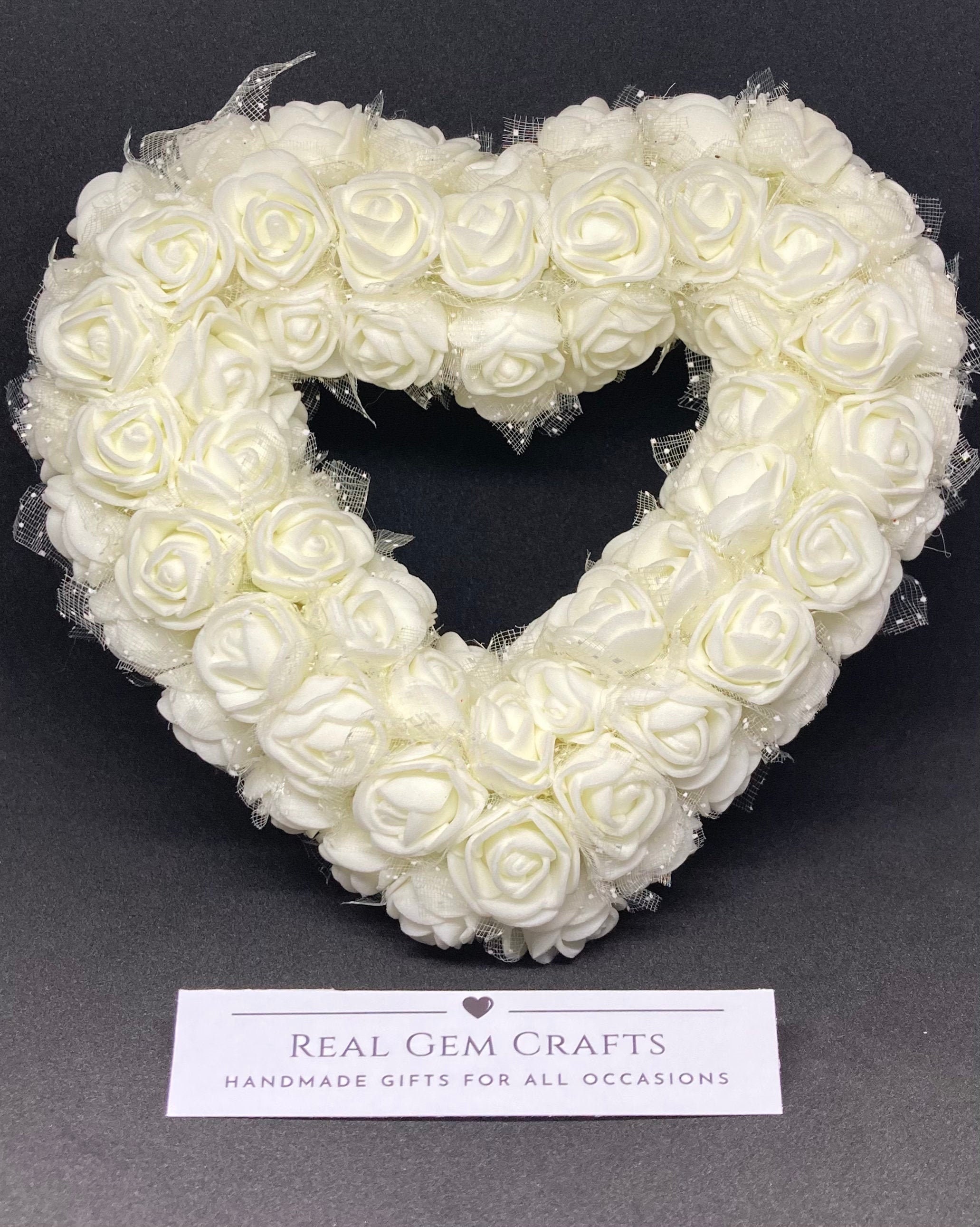 Handmade Foam Rose Heart Wreath, Perfect Valentine, Love Gift. - Etsy.de