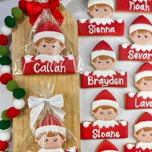 Personalize Elf Sugar Cookies, Elf Christmas Cookies, Christmas Gift ...