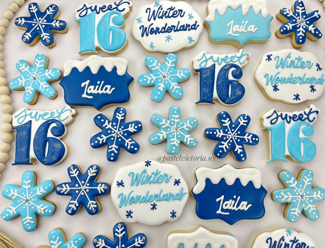 Winter Wonderland Cookie, Snowflake Cookie, Christmas Cookie, Sweet ...