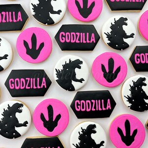Personalized Dinosaur Cookies, Godzilla Cookies, Birthday Parties ...