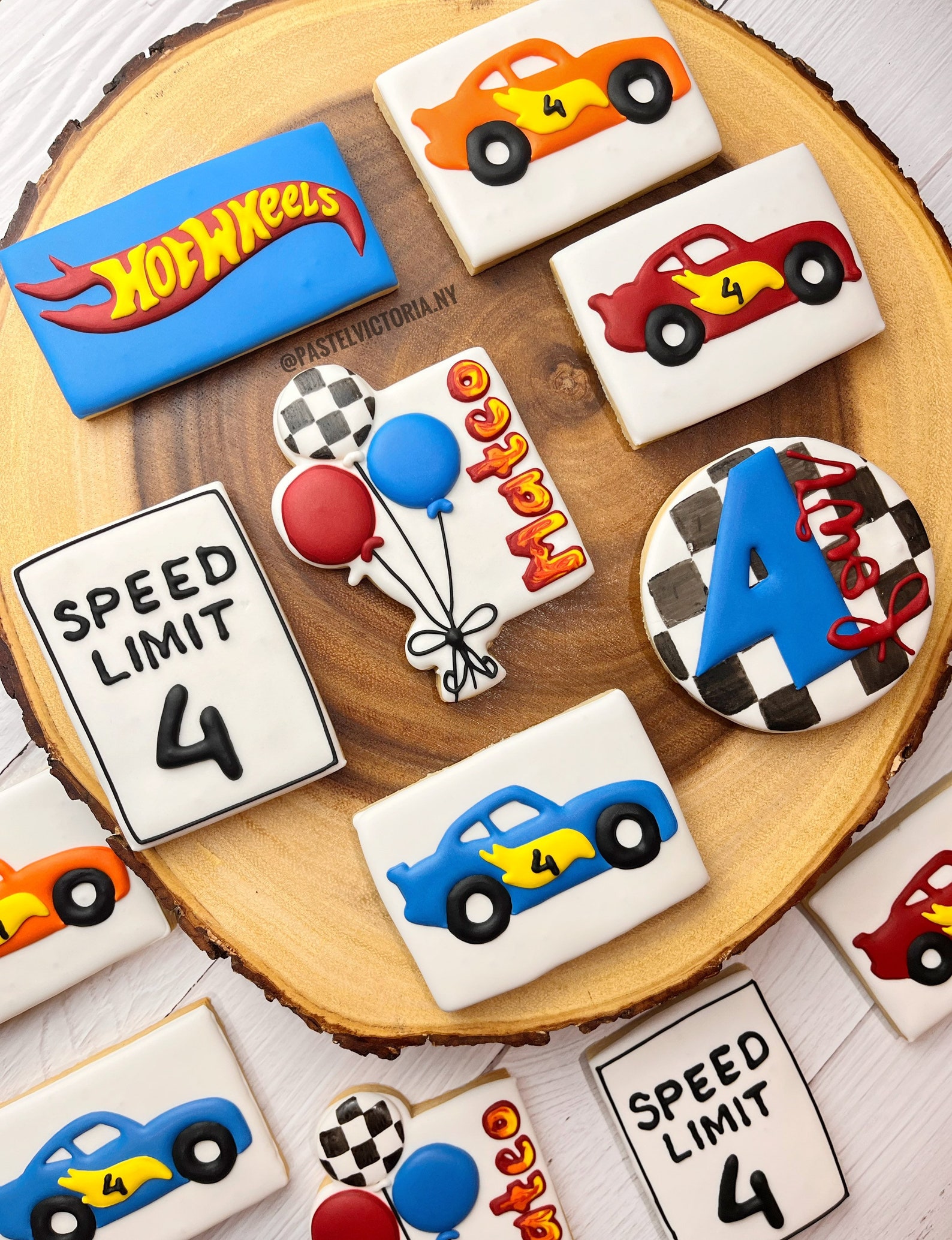 Custom Race Car Cookies, Personalized Birthday Cookies, Racing Party ...
