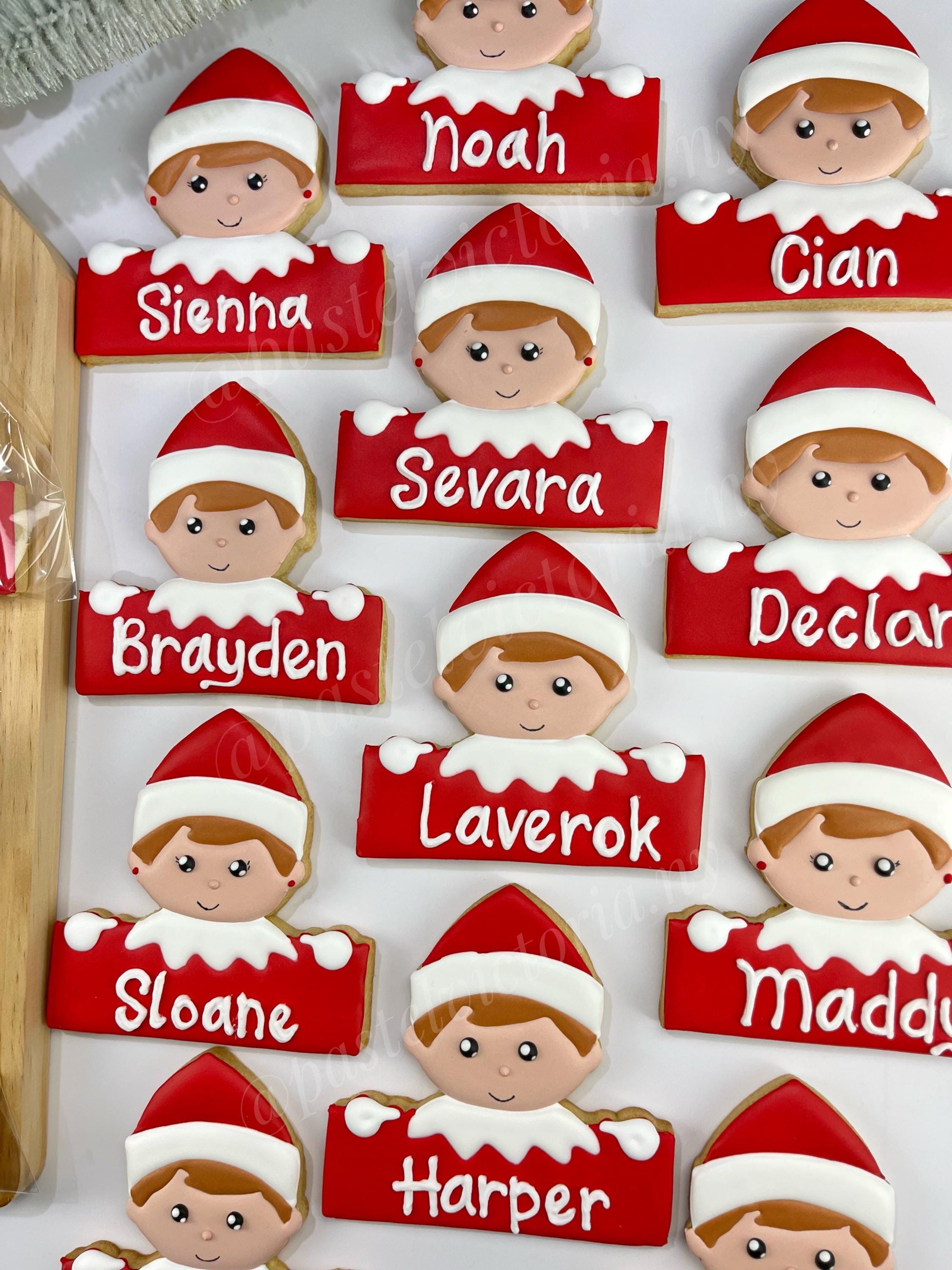 Personalize Elf Sugar Cookies, Elf Christmas Cookies, Christmas Gift ...