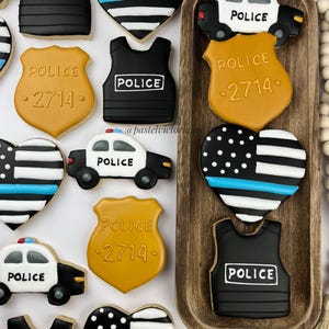 Police Sugar Cookies, Law Enforcement Cookies, Cop Cookie, Police Badge ...