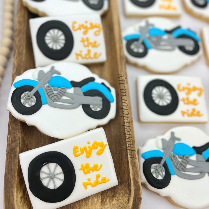 Motorcycle Cookie - Etsy
