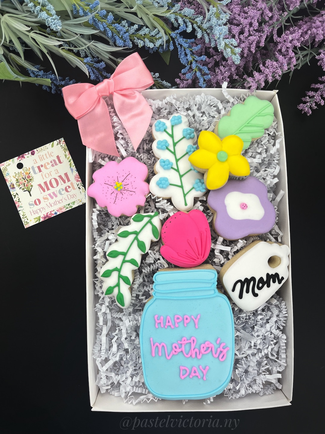 Mother’s Day Cookies Set of 9, Mother’s Day Gift Box, Personalized ...