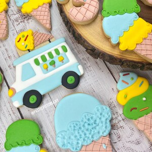 Personalized Ice Cream Truck Cookies, Custom Ice Cream Truck Party ...