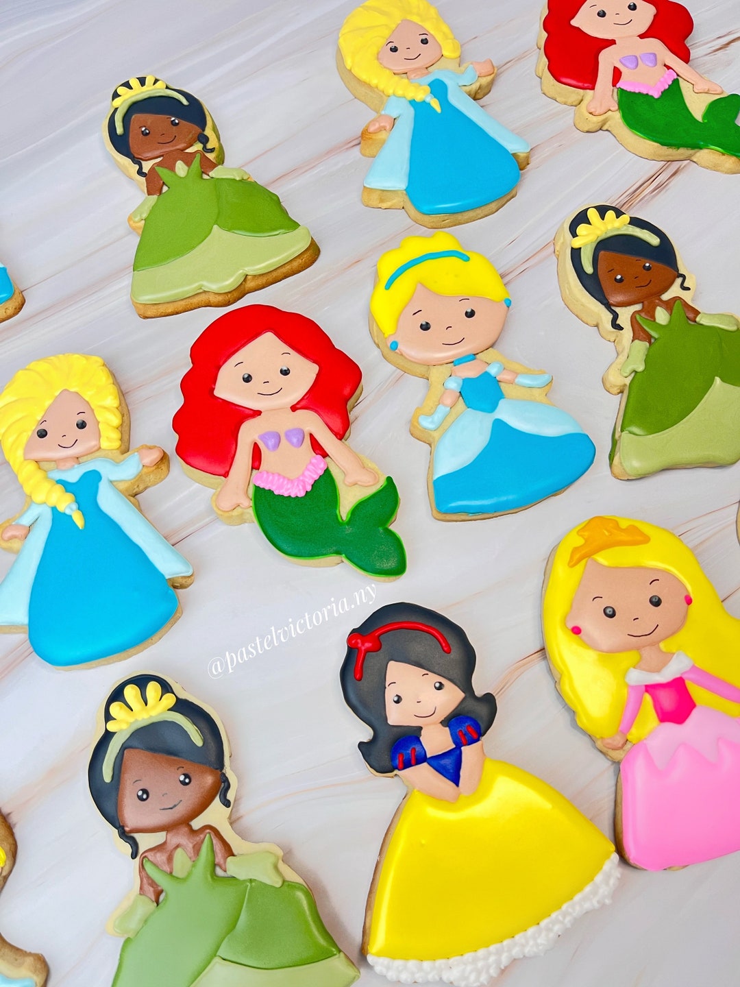 Personalized Princess Cookies, Birthday Cookies, Party Favors , - Etsy