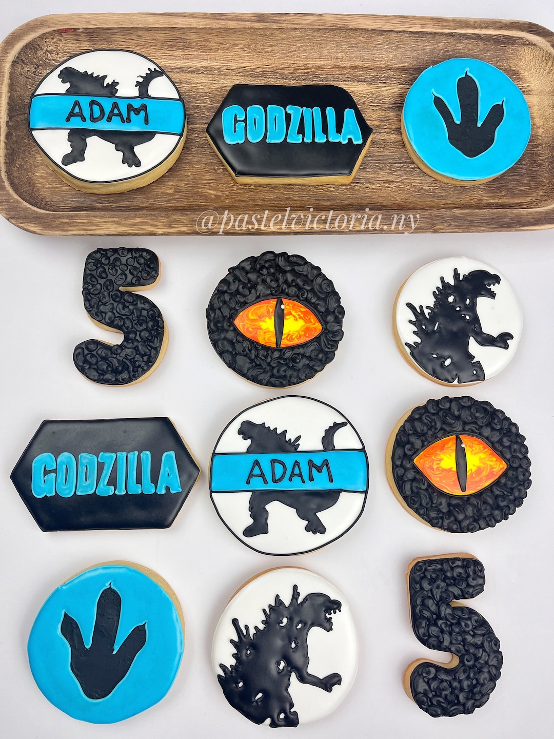 Personalized Dinosaur Cookies, Godzilla Cookies, Birthday Parties ...