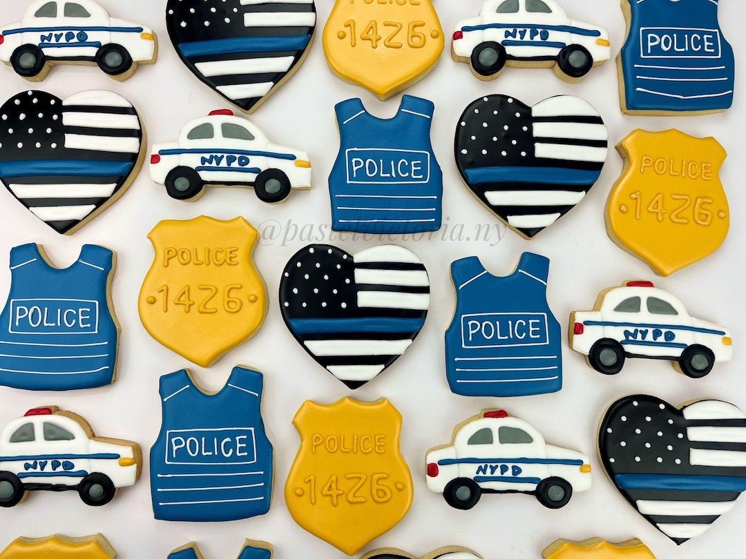 Police Sugar Cookies, Law Enforcement Cookies, Cop Cookie, Police Badge ...
