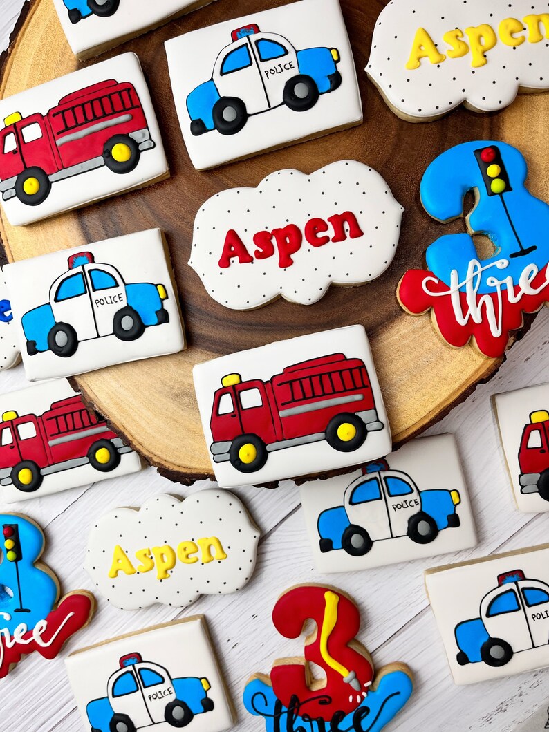 Personalized Police Cookies Personalized Firefighter Cookies - Etsy
