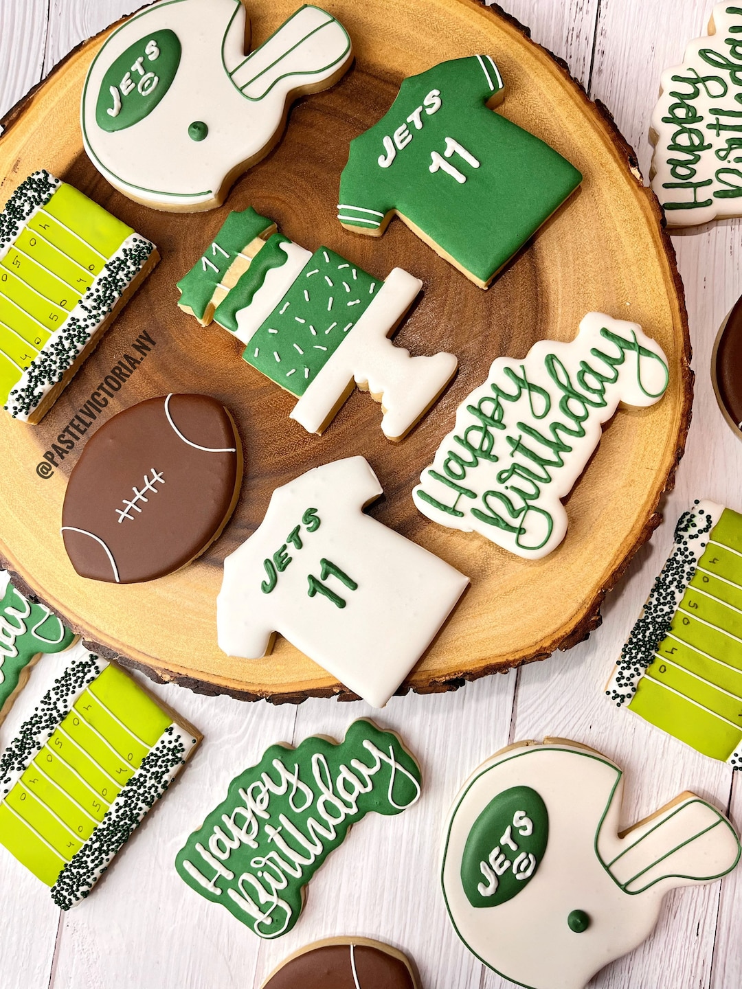 Personalized Football Team Cookies, Custom Football Party Cookies ...