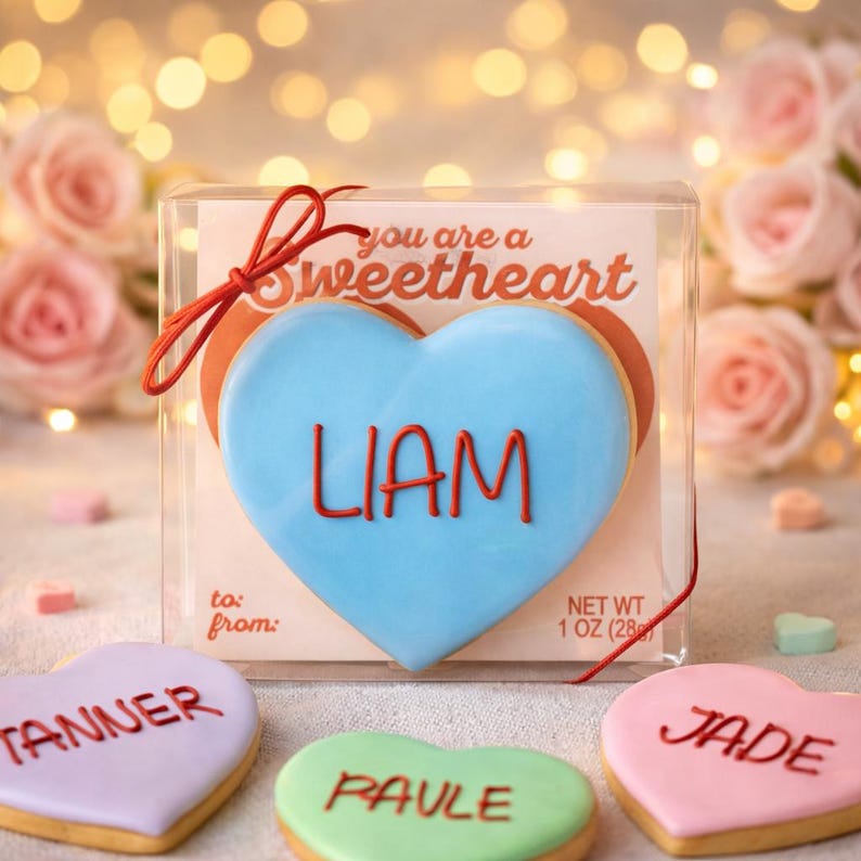 Personalized Valentine’s Day Cookies Gift, You Are a Sweetheart Custom ...