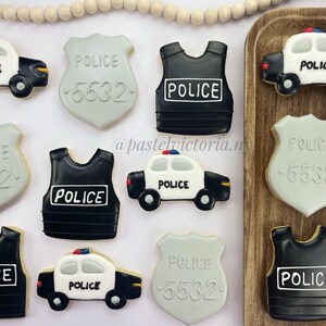 Police Sugar Cookies, Law Enforcement Cookies, Cop Cookie, Police Badge ...