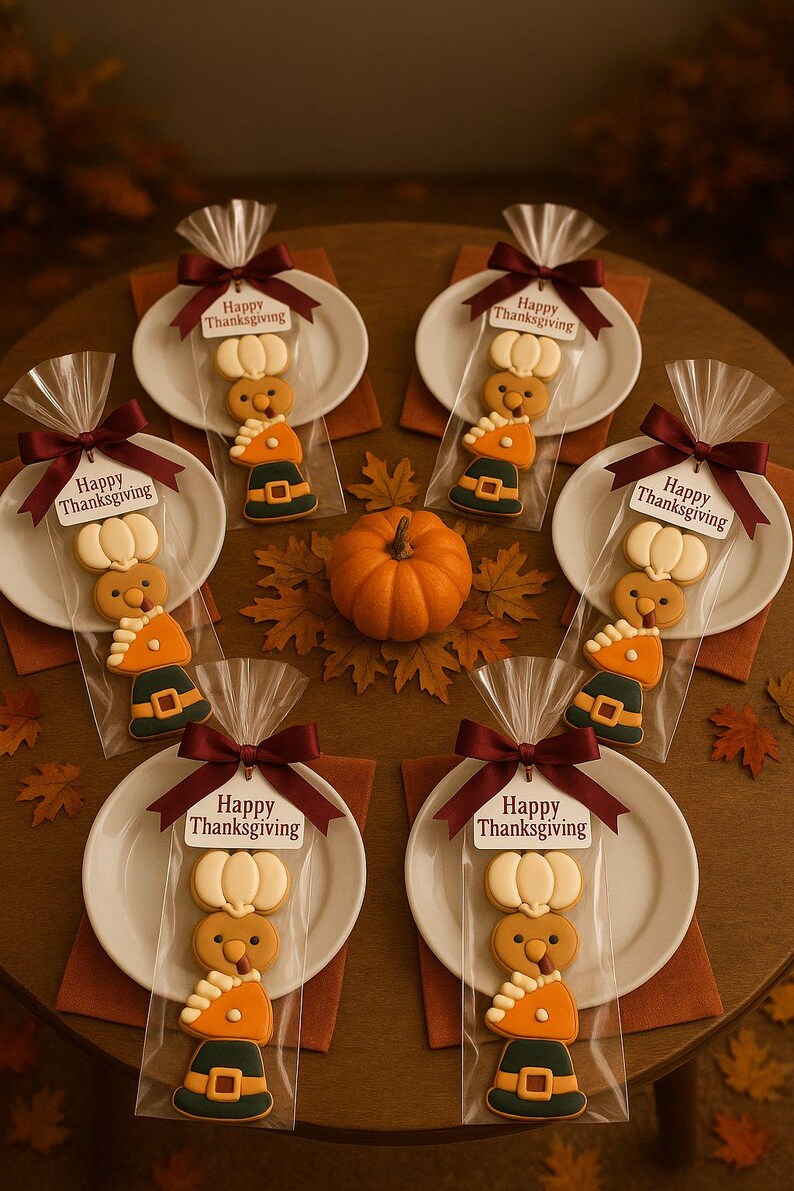 Thanksgiving Gift Cookies Set, Fall Cookies Gift Set of 4 Cookies ...