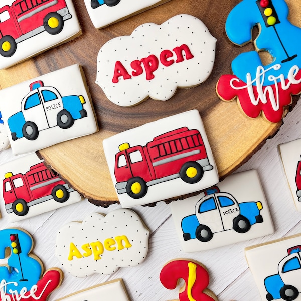 Police Car Cookies - Etsy