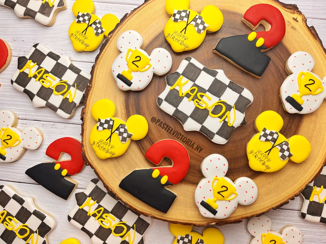 Personalized Mickey Mouse Cookies, Mickey Mouse Racers Cookies ...