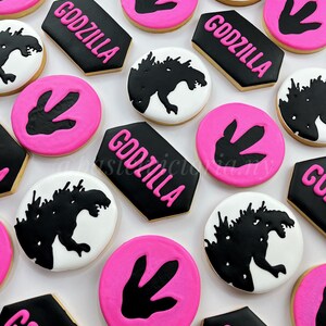 Personalized Dinosaur Cookies, Godzilla Cookies, Birthday Parties ...