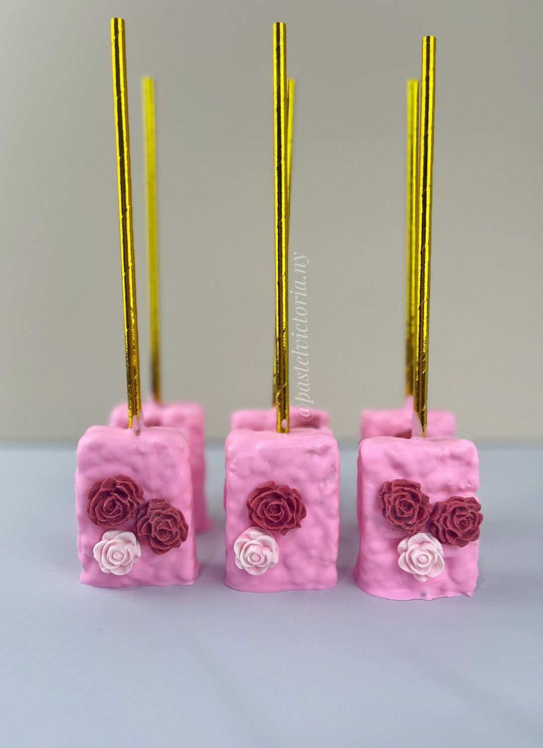 Floral Themed Rice Krispie, Roses Rice Krispy , Table Desserts, Party ...