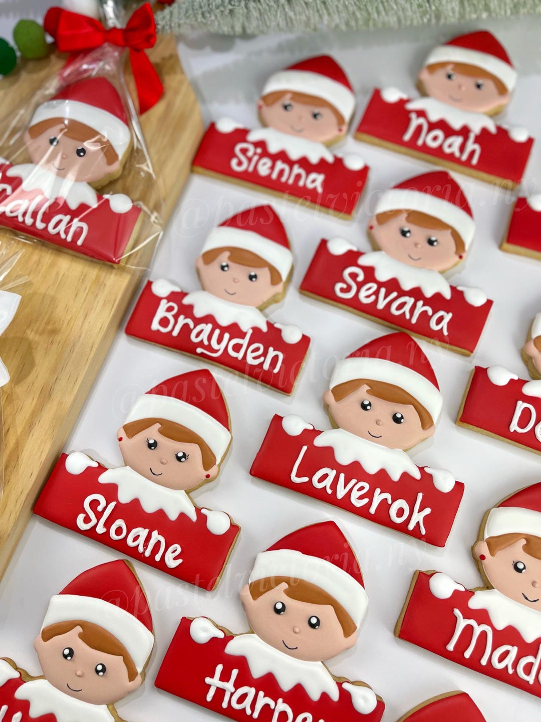 Personalize Elf Sugar Cookies, Elf Christmas Cookies, Christmas Gift ...