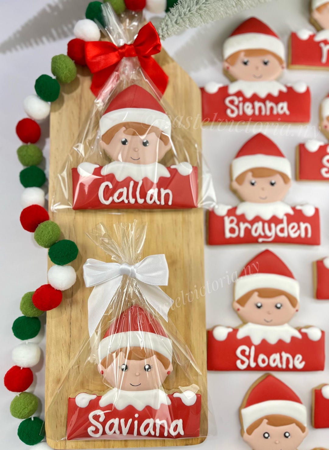 Personalize Elf Sugar Cookies, Elf Christmas Cookies, Christmas Gift ...