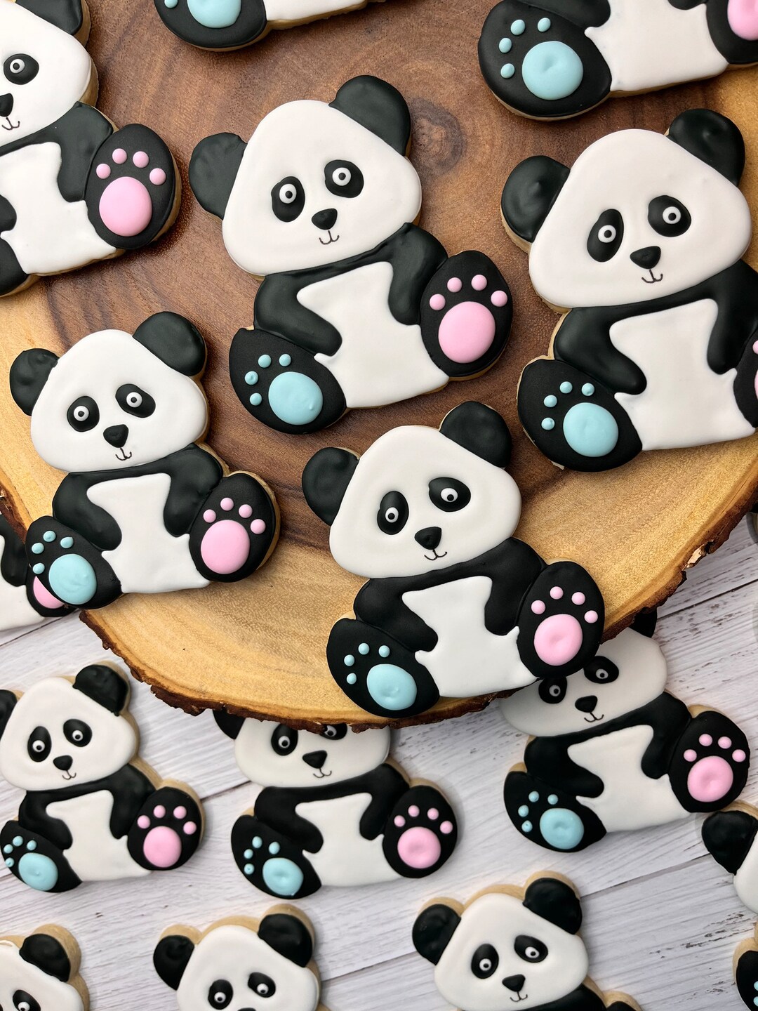 Gender Reveal Panda Cookies, Panda Cookies Party, Baby Shower Favors ...