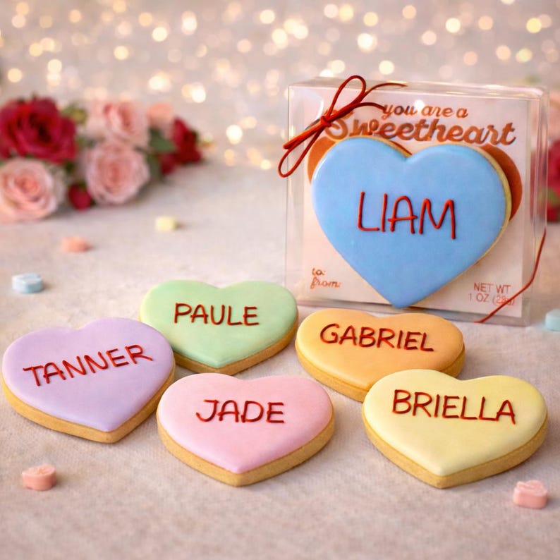 Personalized Valentine’s Day Cookies Gift, You Are a Sweetheart Custom ...