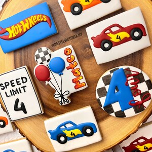 Custom Race Car Cookies, Personalized Birthday Cookies, Racing Party ...