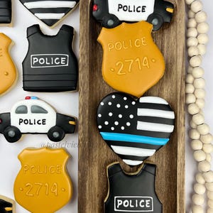Police Sugar Cookies, Law Enforcement Cookies, Cop Cookie, Police Badge ...