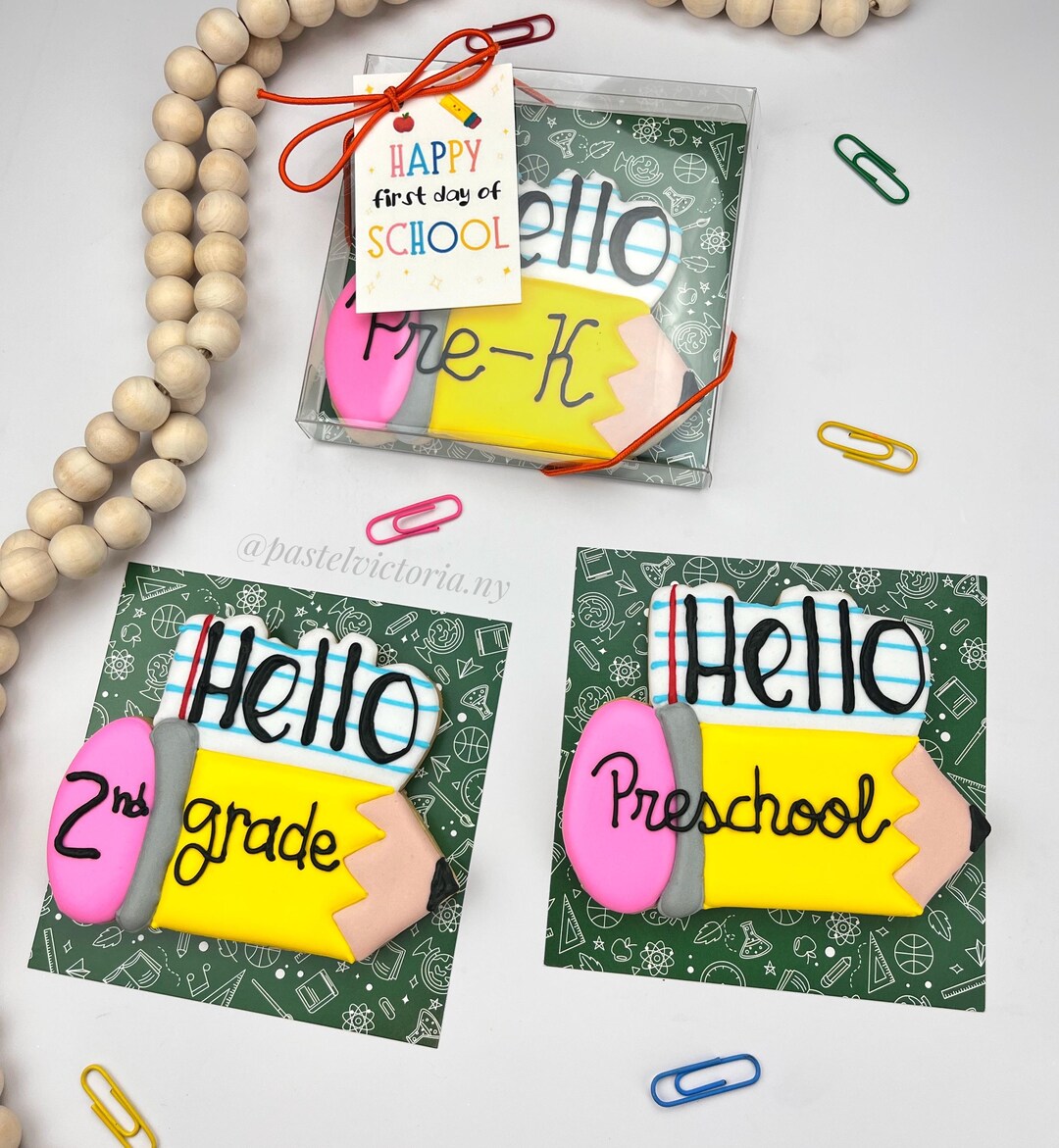 Personalized Back to School Cookie, First Day of School Cookie Gift ...