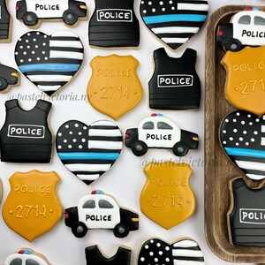 Police Sugar Cookies, Law Enforcement Cookies, Cop Cookie, Police Badge ...