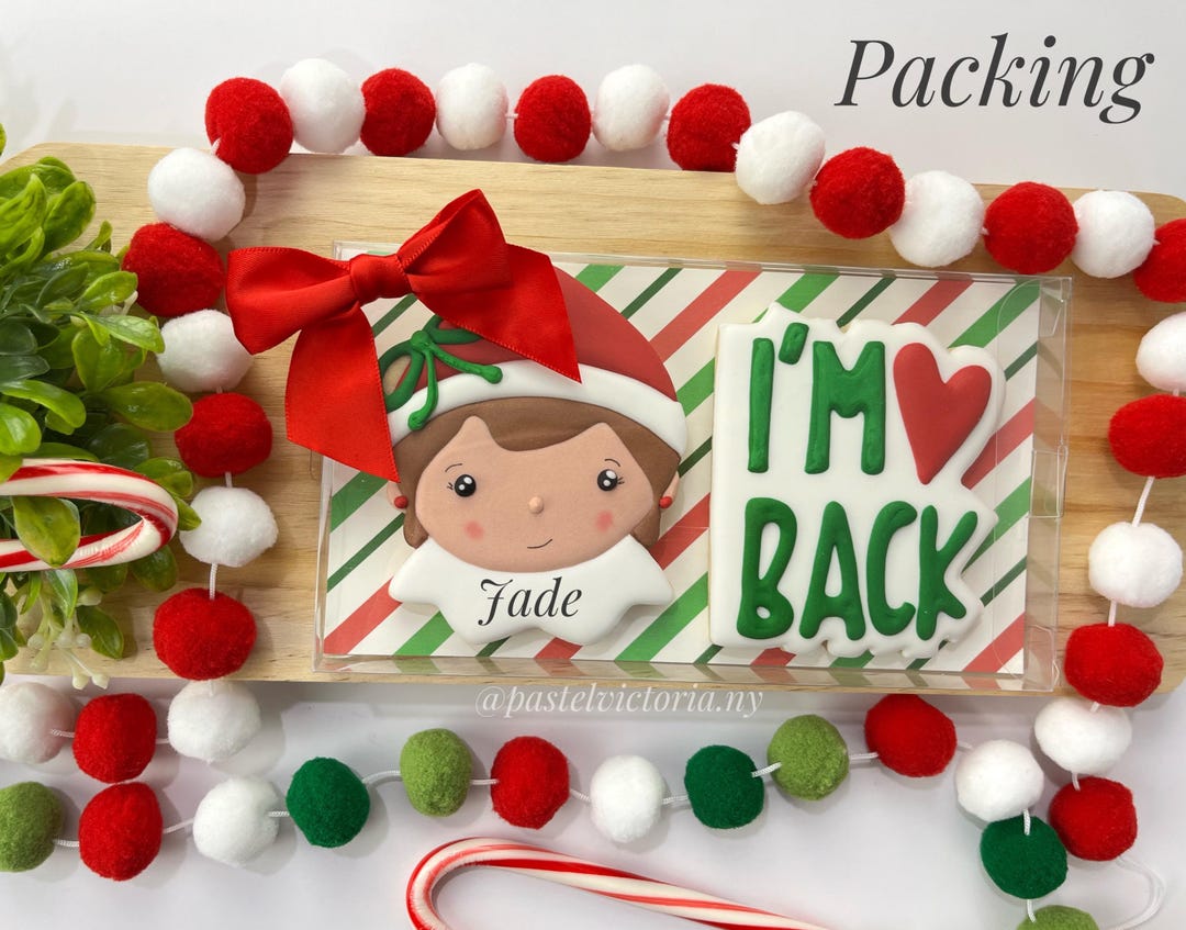 Personalize Elf Sugar Cookies, Elf Christmas Cookies, Christmas Gift ...