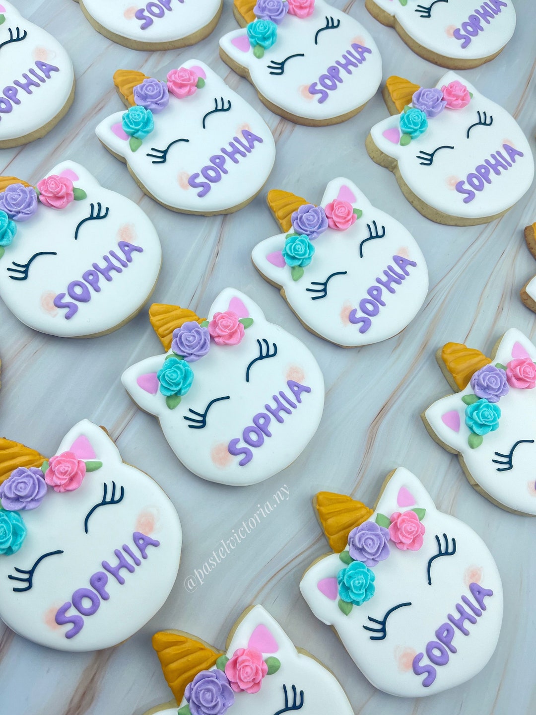 Unicorn Birthday Sugar Cookies, Custom Cookies, Birthday Cookies ...