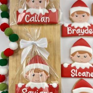 Personalize Elf Sugar Cookies, Elf Christmas Cookies, Christmas Gift ...