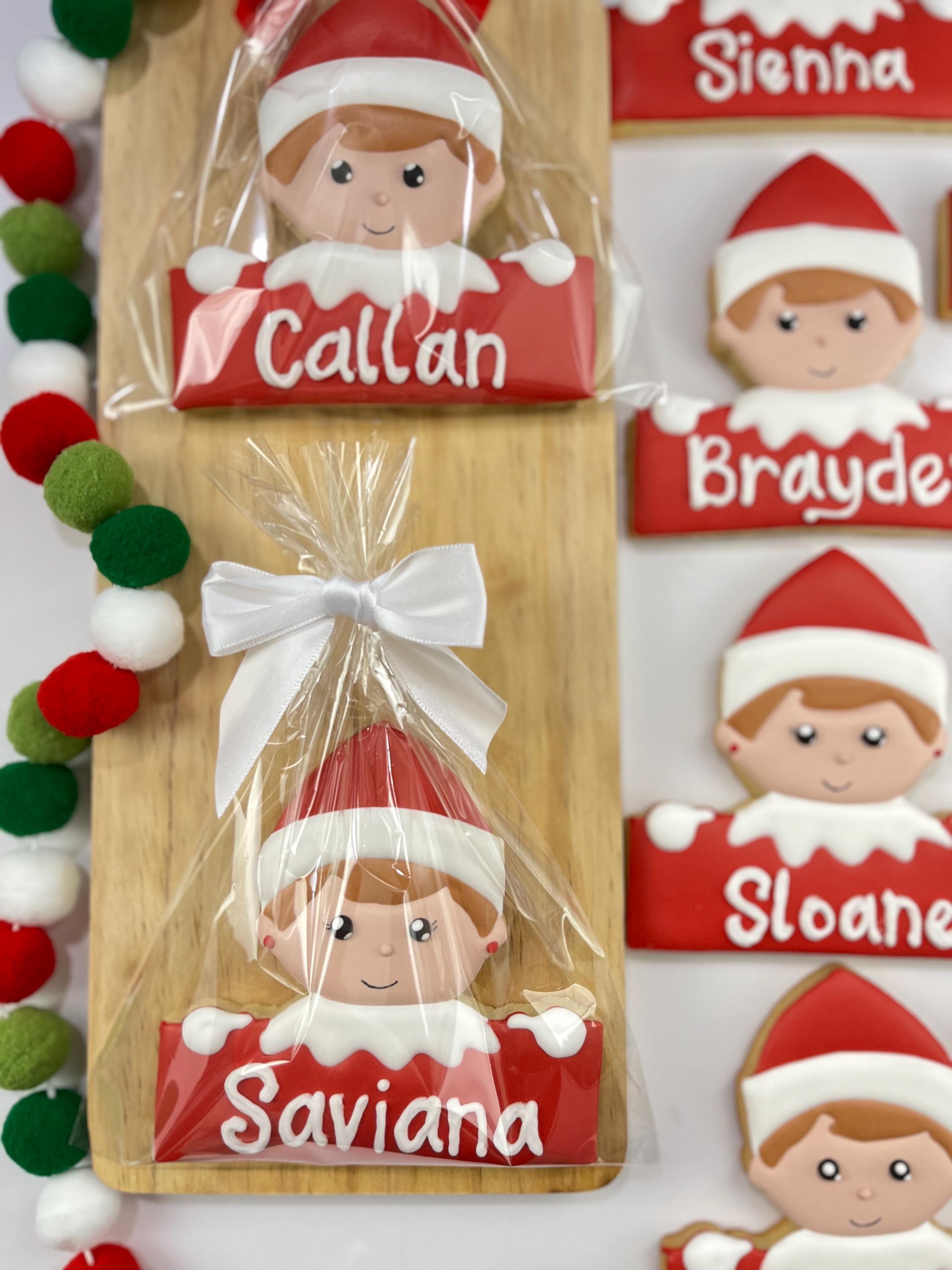 Personalize Elf Sugar Cookies, Elf Christmas Cookies, Christmas Gift ...