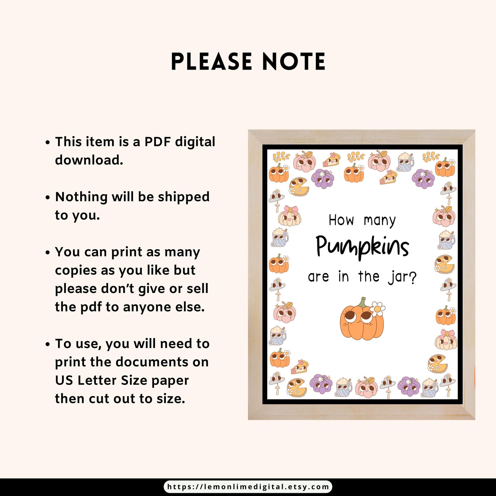Autumn Pumpkin Estimation Jar Printable | Fall Guessing Game ...