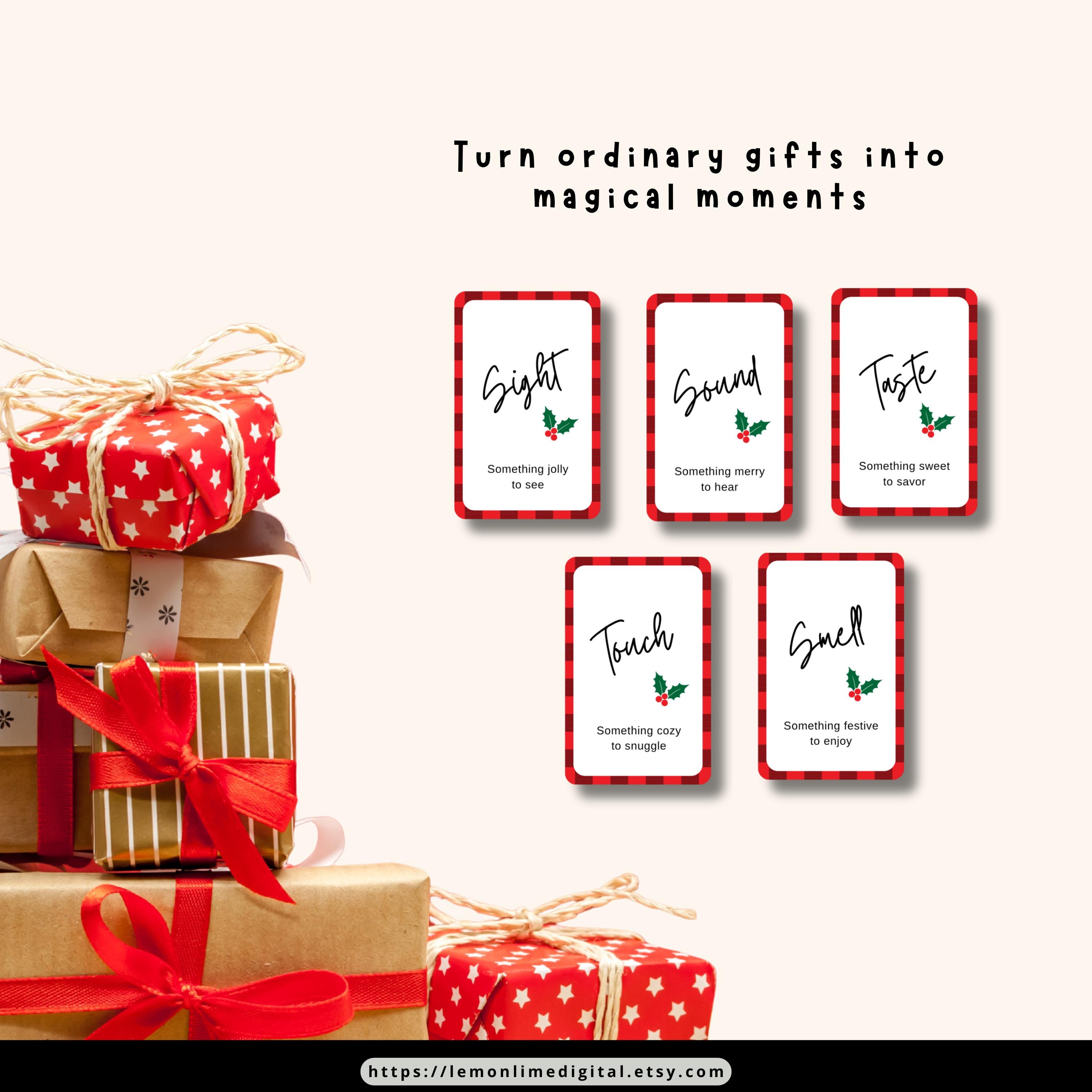 5 Senses Christmas Gift Tags Printable | DIY Holiday Gift Idea ...