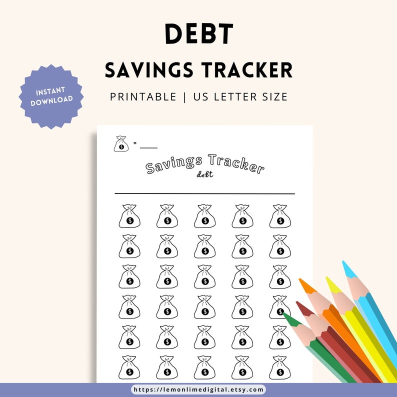 Debt Savings Tracker Printable - Etsy