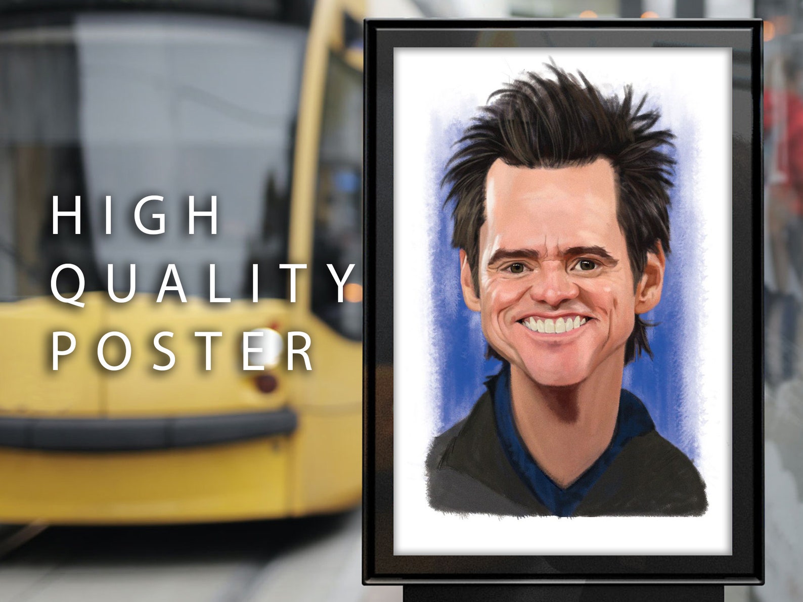 Jim Carrey poster Jim Carrey art print Jim Carrey wall | Etsy