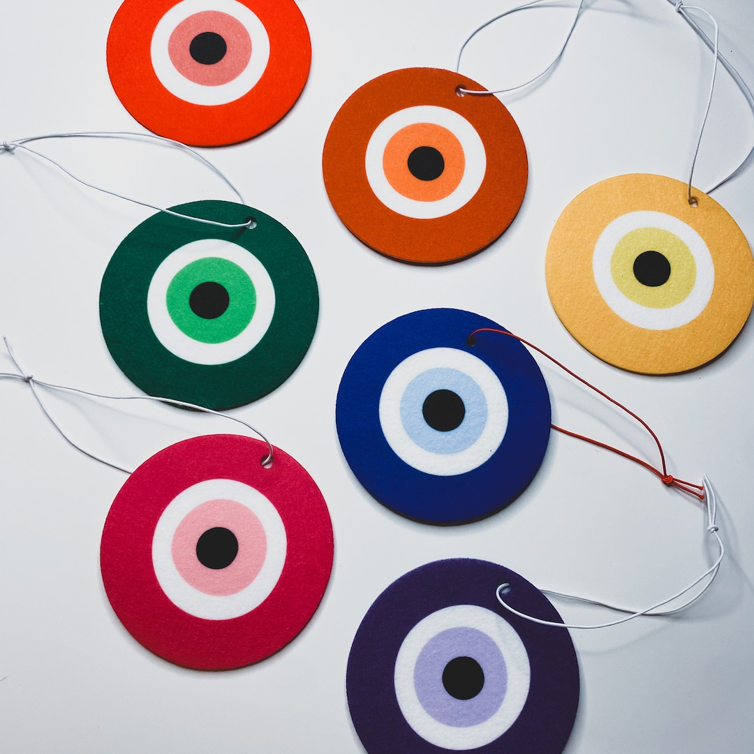 Evil Eye Round Air Freshener Evil Eye Car Accessories Evil Eye Gift Car ...