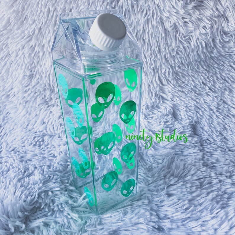Alien Milk Carton Water Bottle - Etsy